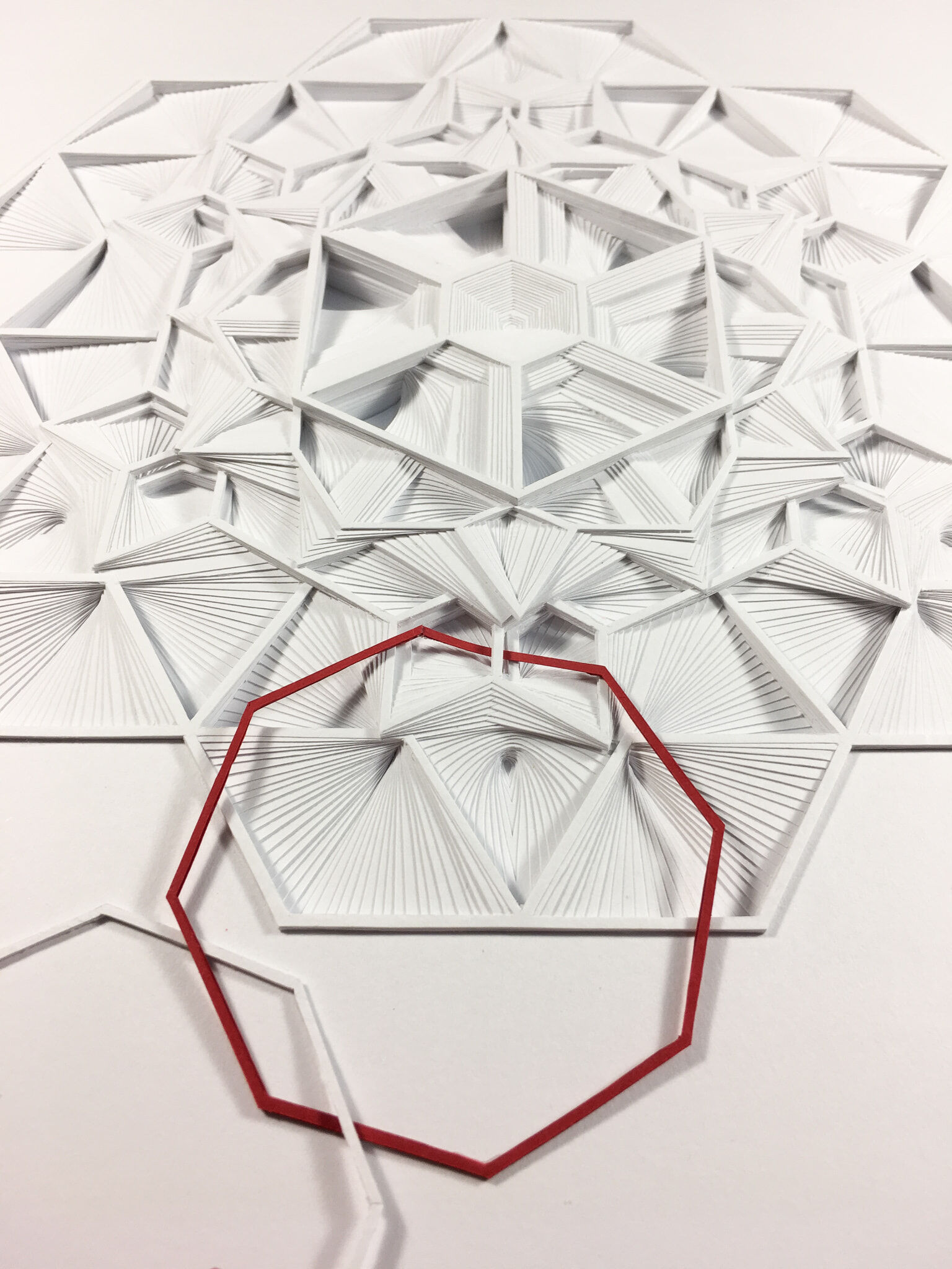 Geomancy Divination art by paper artist Jacky Cheng